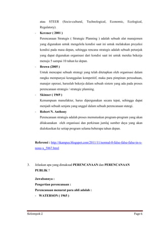 Pengertian Paradigma Perencanaan dan PERENCANAAN PUBLIK | DOCX