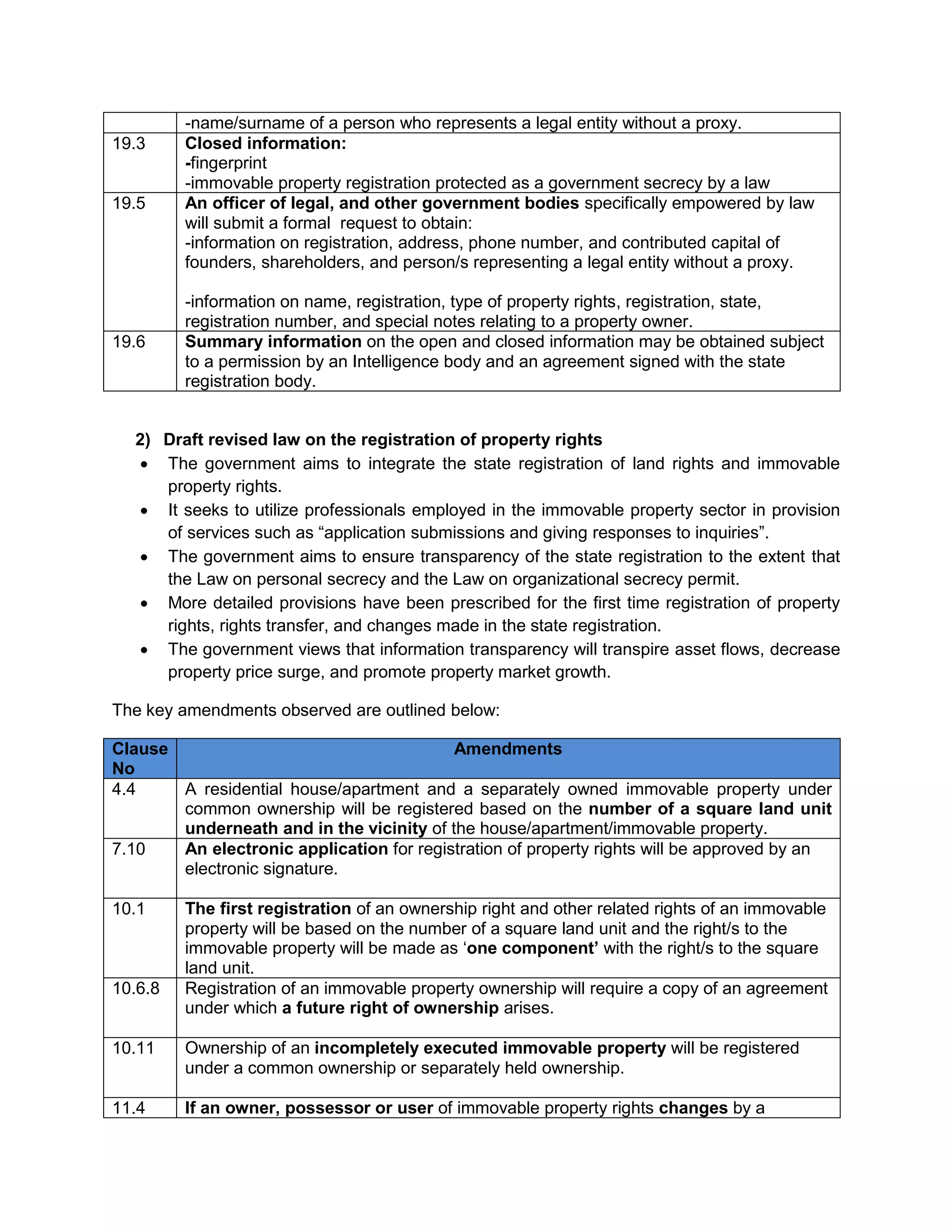 Draft Laws on State Registration and Property Rights | PDF
