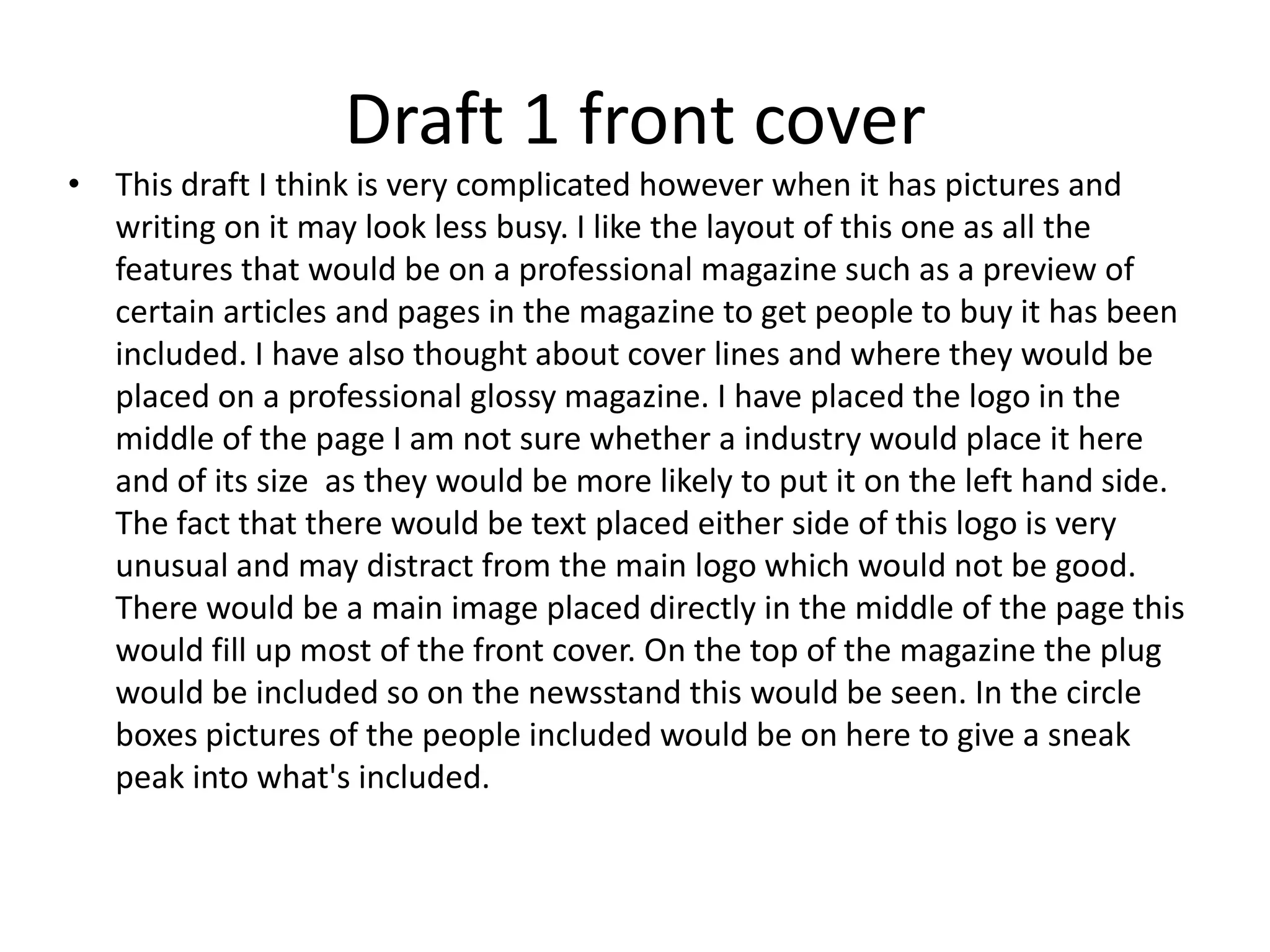 Draft layouts | PPT