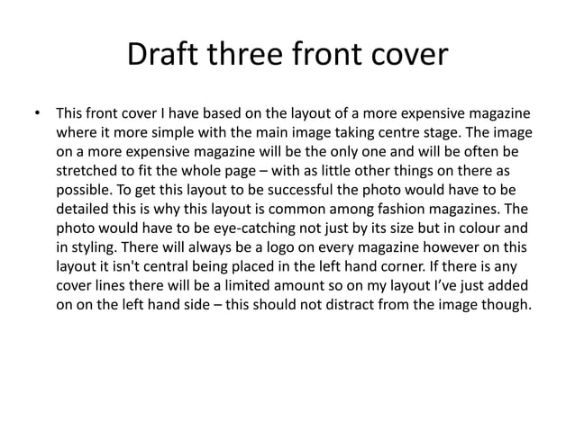 Draft layouts | PPT