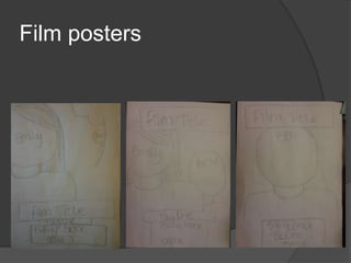 Draft layouts for magazine front cover and posters | PPTX