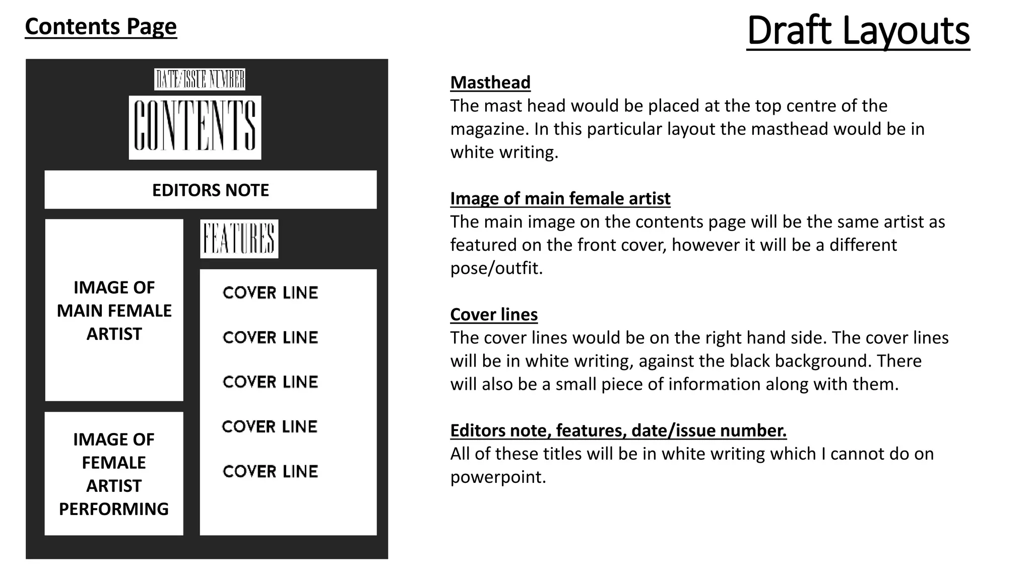 Draft layouts for real magazine | PPT