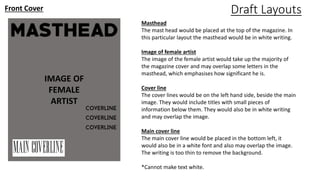 Draft layouts for real magazine | PPT