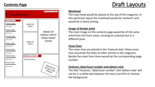 Draft layouts for real magazine | PPT
