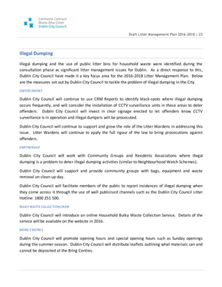 Draft Litter Management Plan | PDF
