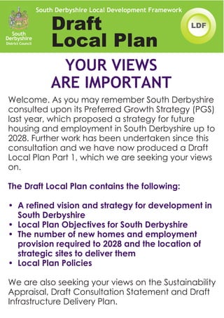 Draft local plan part 1 consultation - Drop in session information | PDF