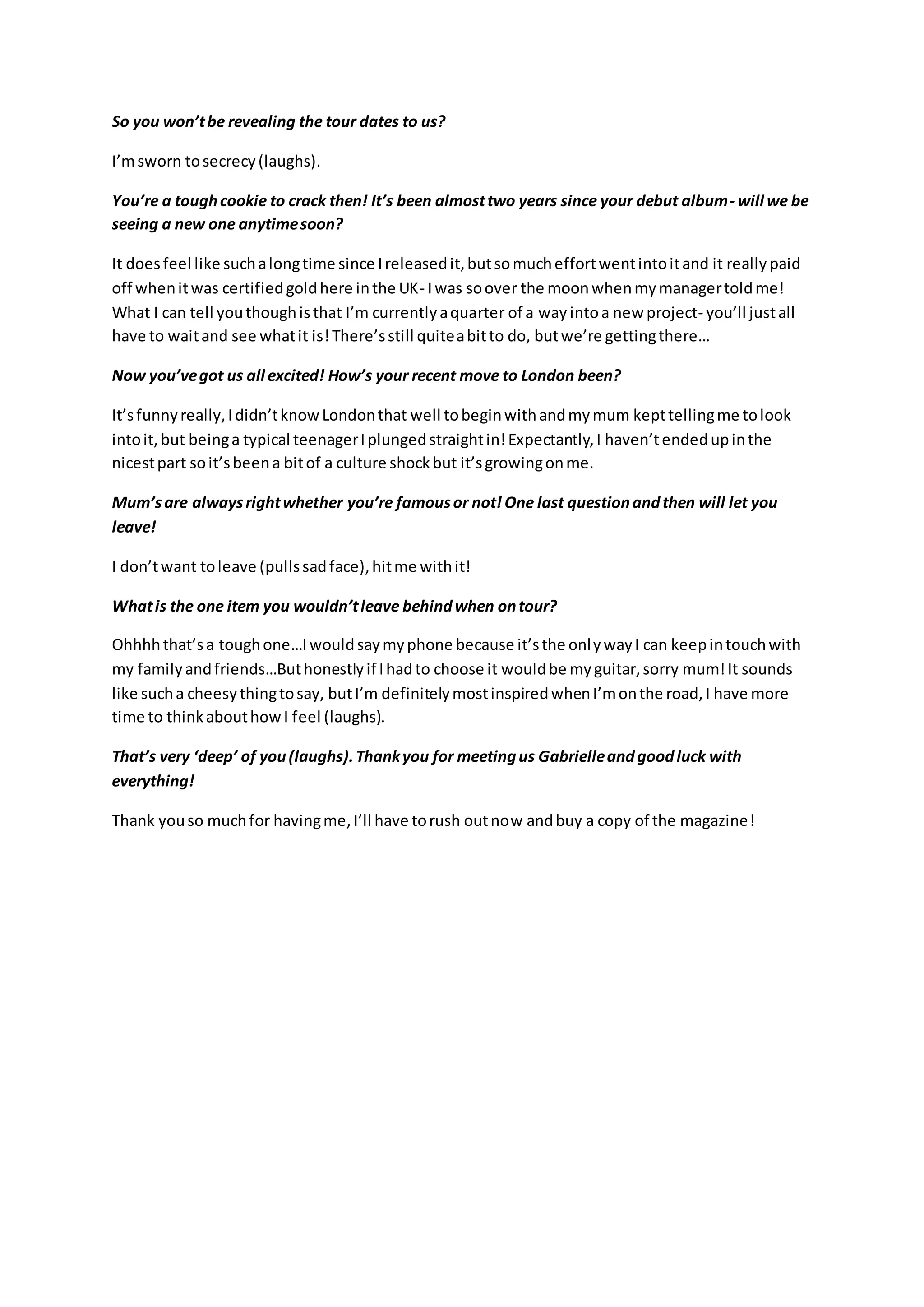 Draft magazine article chloe | DOCX