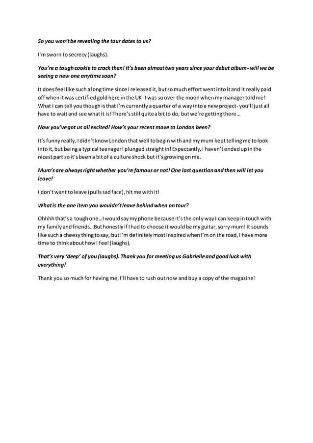 Draft magazine article chloe | DOCX