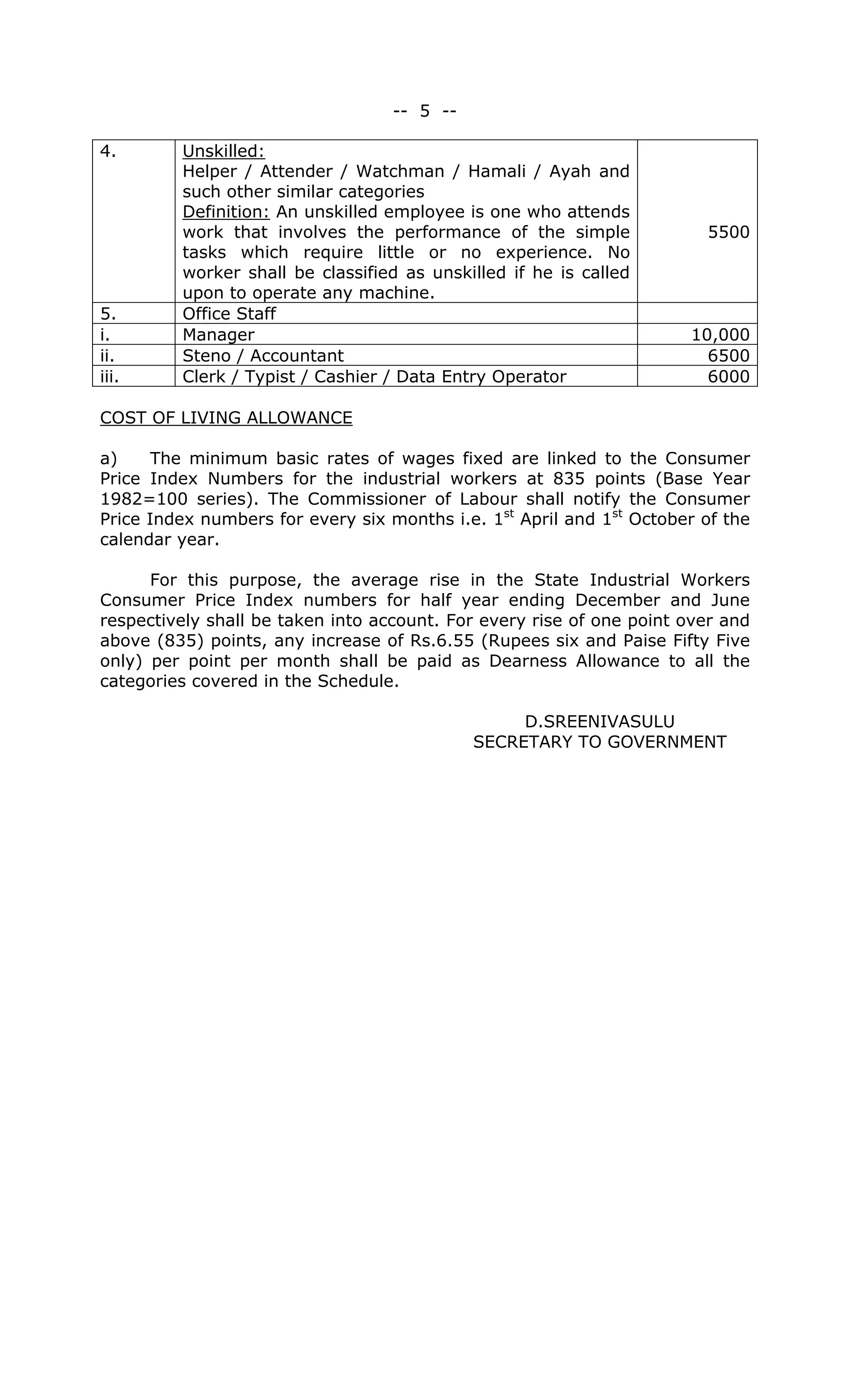 Draft notification wages of contract labour | PDF