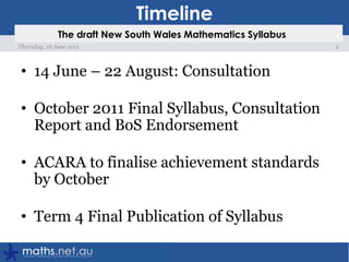 Draft nsw maths syllabus | PPTX