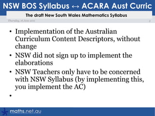Draft nsw maths syllabus | PPT