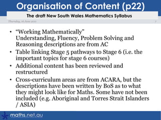 Draft nsw maths syllabus | PPT