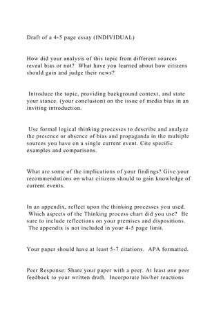 Draft of a 4-5 page essay (INDIVIDUAL) How did your analysis o.docx