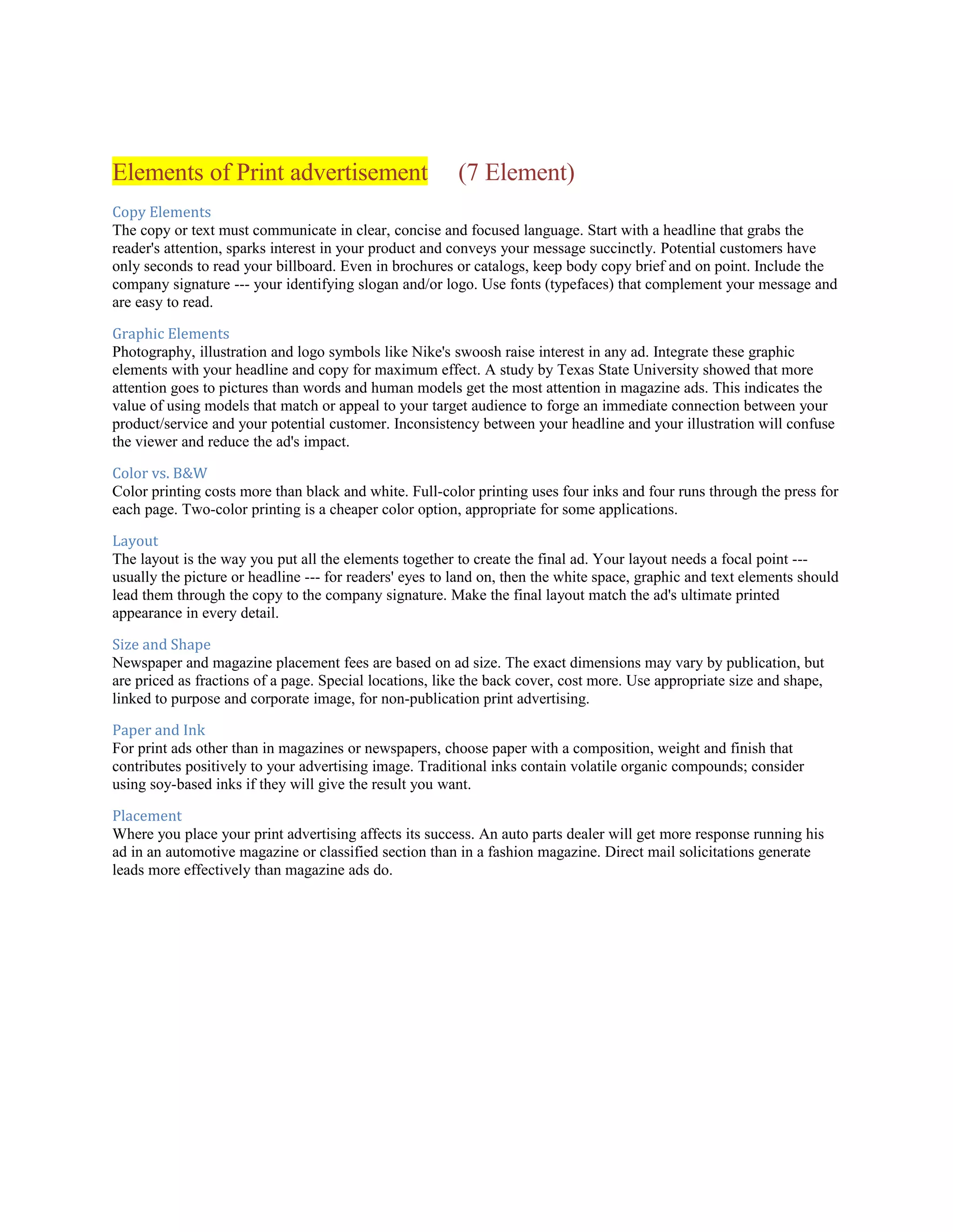 Print advertisement | DOC