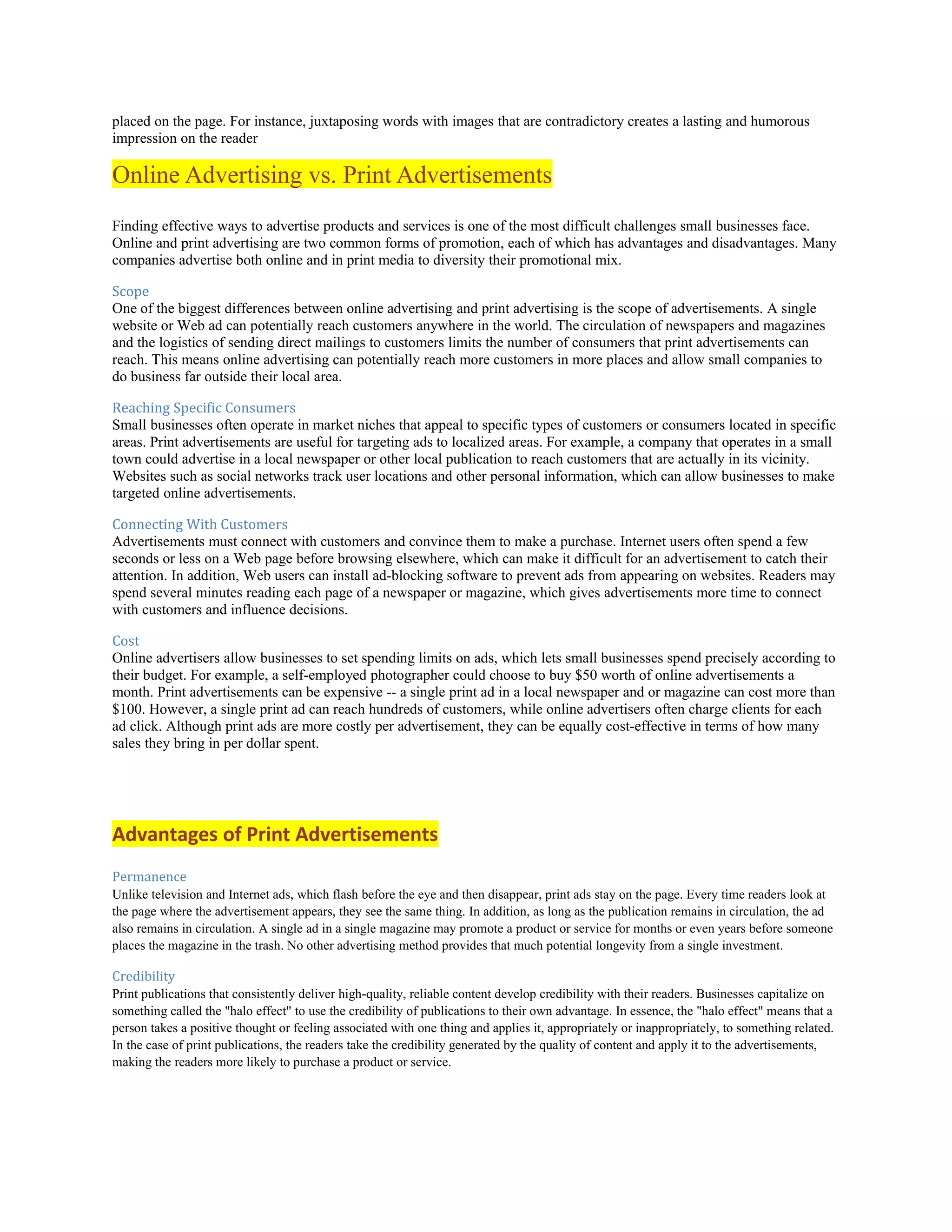 Print advertisement | DOC