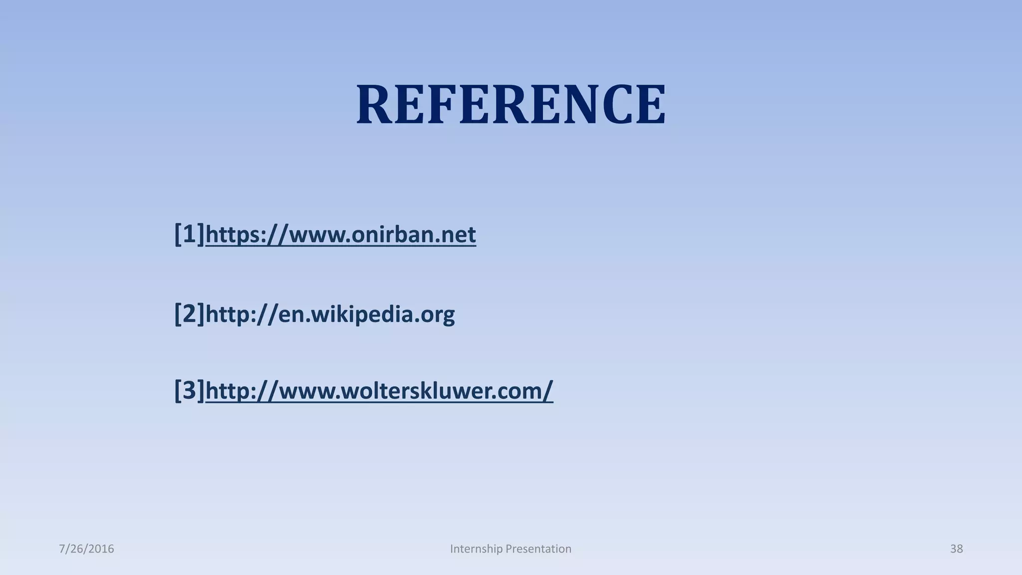 Draft of final internship presentation | PPTX