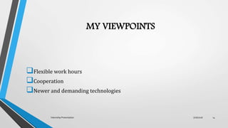 Draft of final internship presentation | PPTX