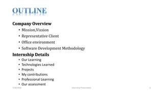Draft of final internship presentation | PPTX