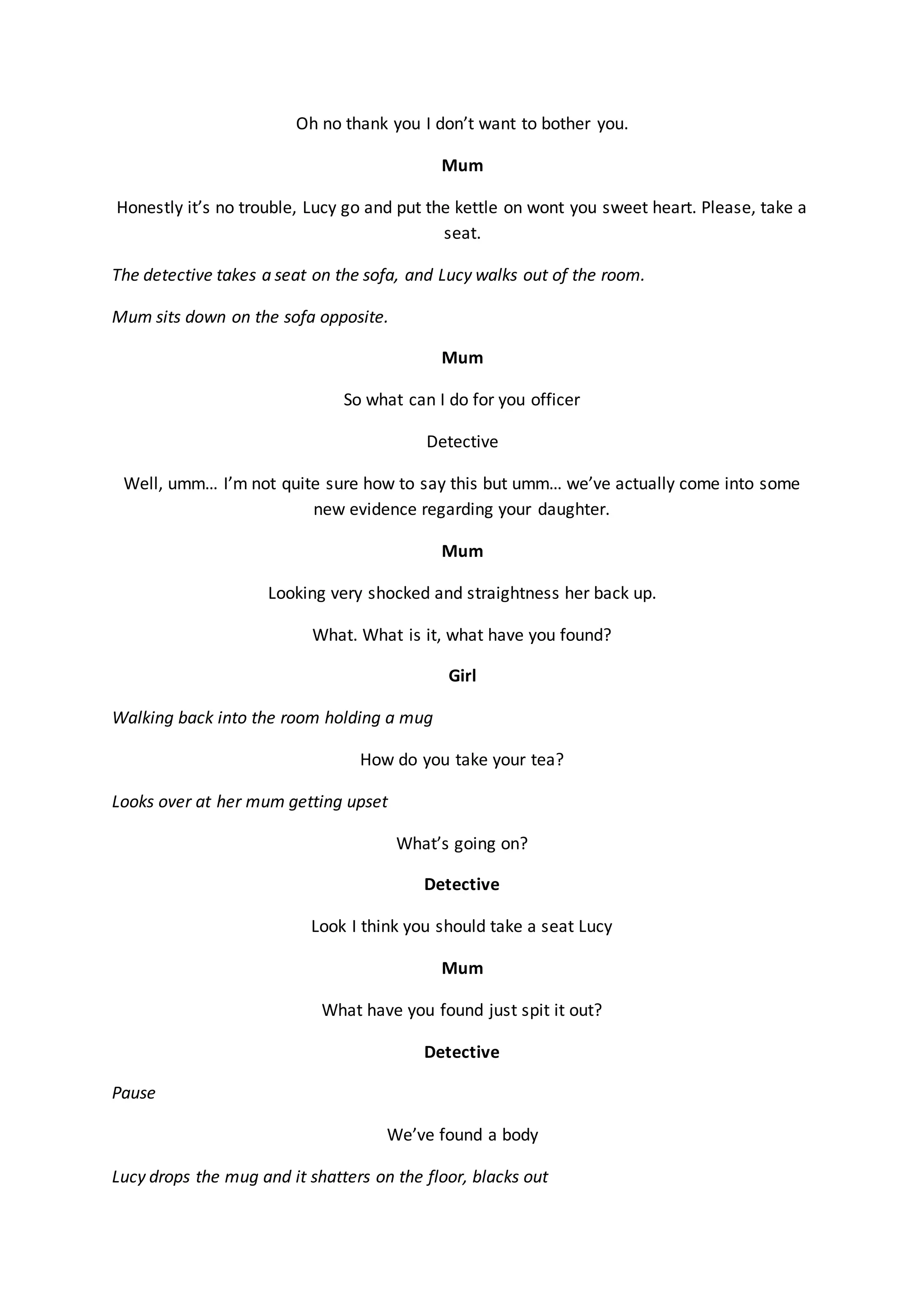 Draft of Script | DOCX | Screenwriting | Content Production