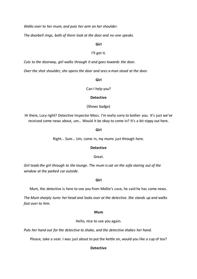 Draft of Script | DOCX | Screenwriting | Content Production
