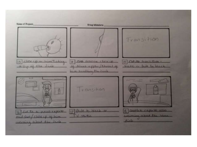 Draft one storyboard | PPT