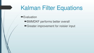 Speech Enhancement using a Kalman Filter | PPTX