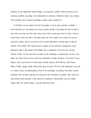 Electronic Portfolios Paper | PDF