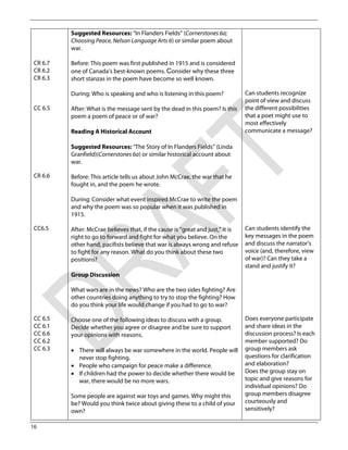 Draft Peace and Conflict (grade 6) June 2010 | PDF
