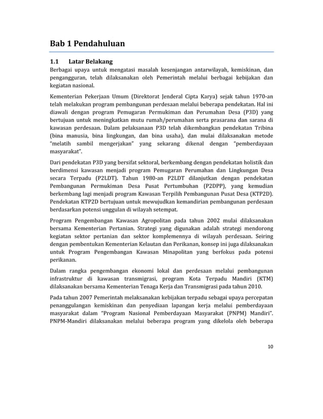 Draft pedoman program pisew | PDF