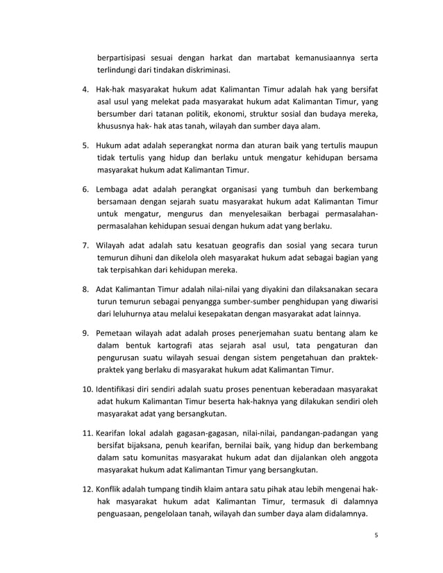 Draft Perda Adat Revisi Pasca Rapat Tanggal 7 Juli 2014 | PDF