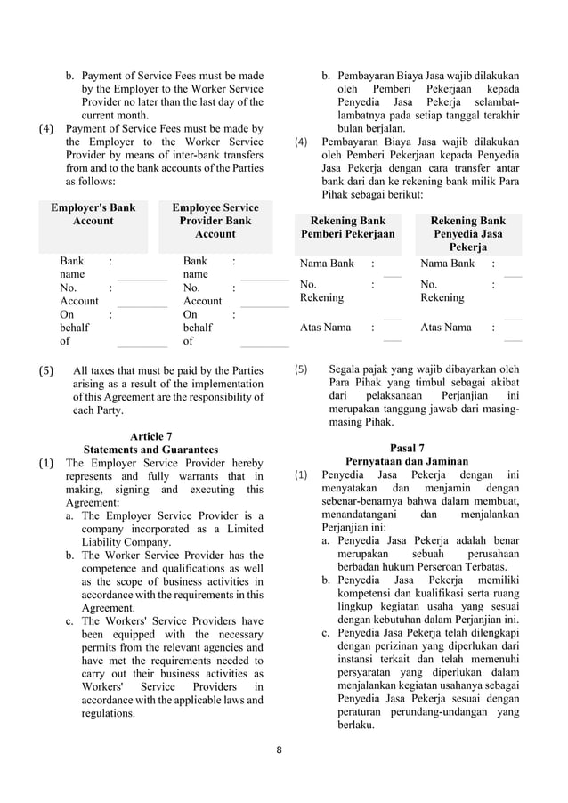 Draft Perjanjian Penyediaan Jasa Pekerja AlihDaya - Outsource ...