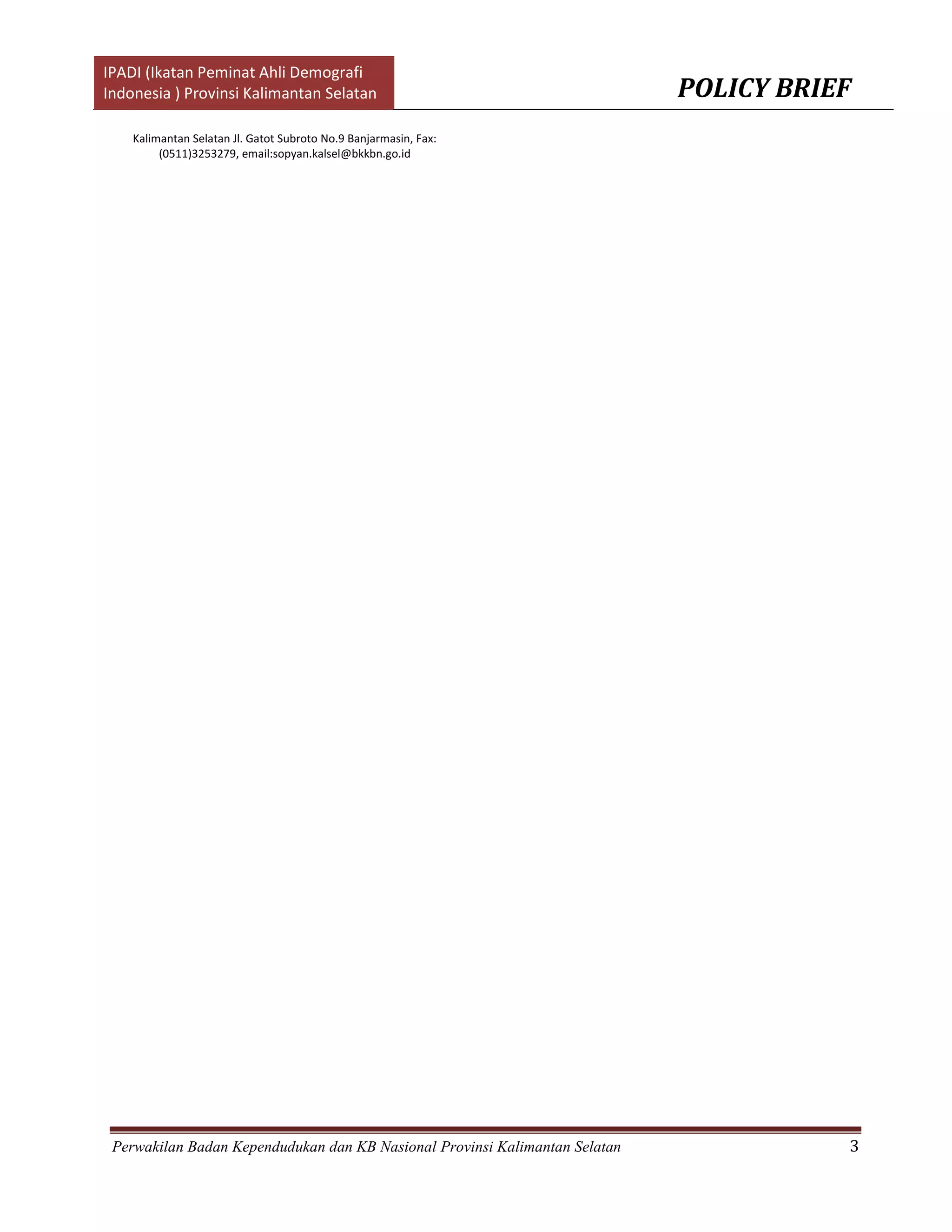 Draft policy brief sopyan 2014 | DOCX