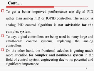 FOPID application and its analysis, techniques | PPTX