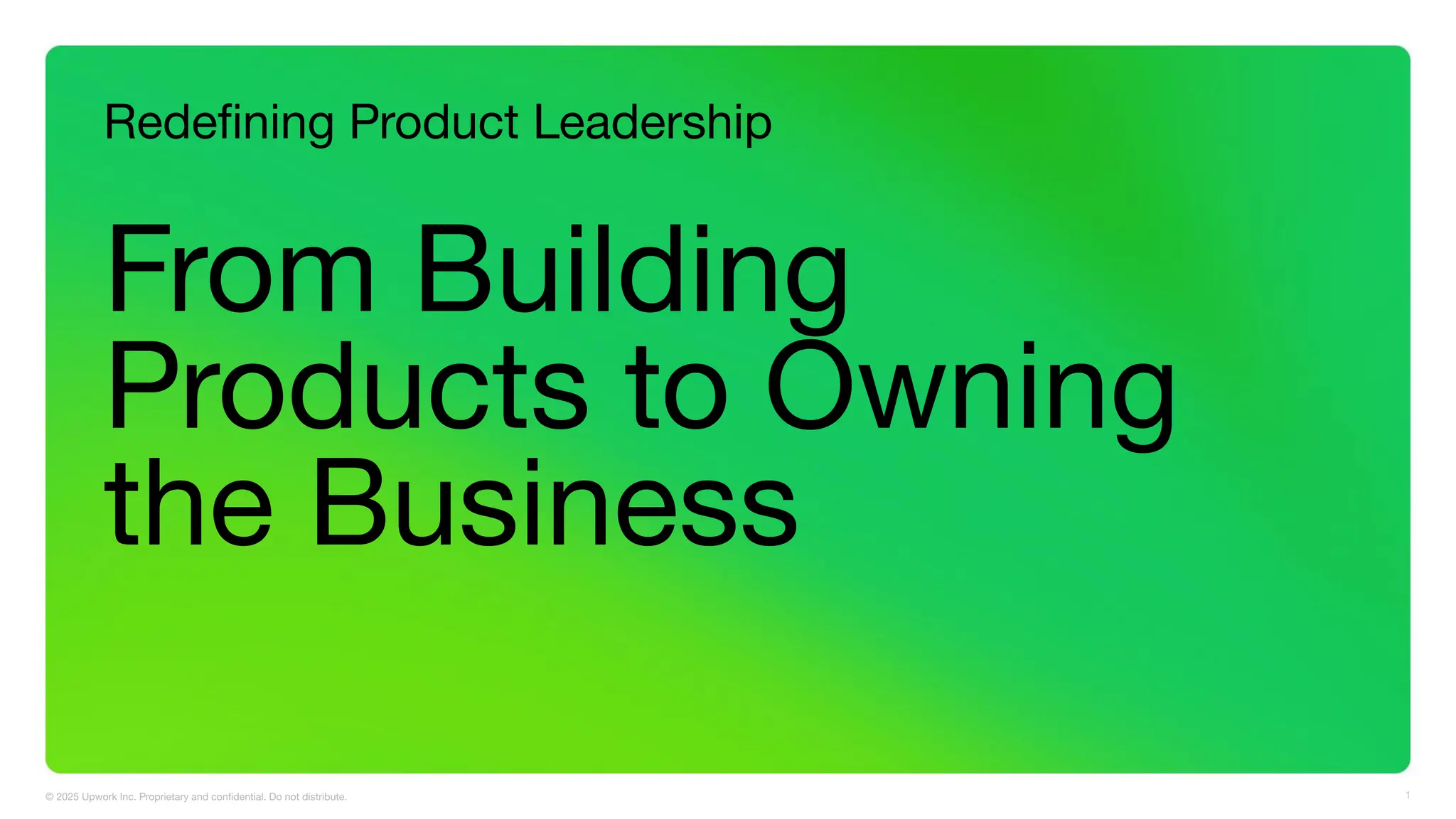 From Building Products to Owning the Business | PDF