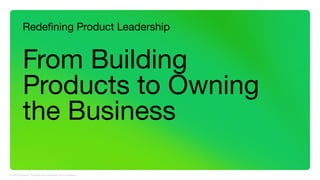 From Building Products to Owning the Business | PDF