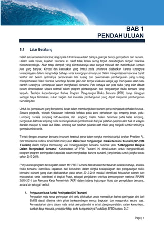 Draft profil kesiapsiagaan menghadapi tsunami kab tulungagung | PDF