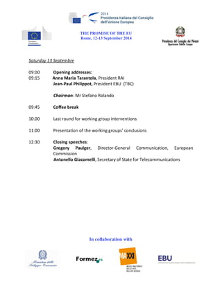 Draft programme | PDF