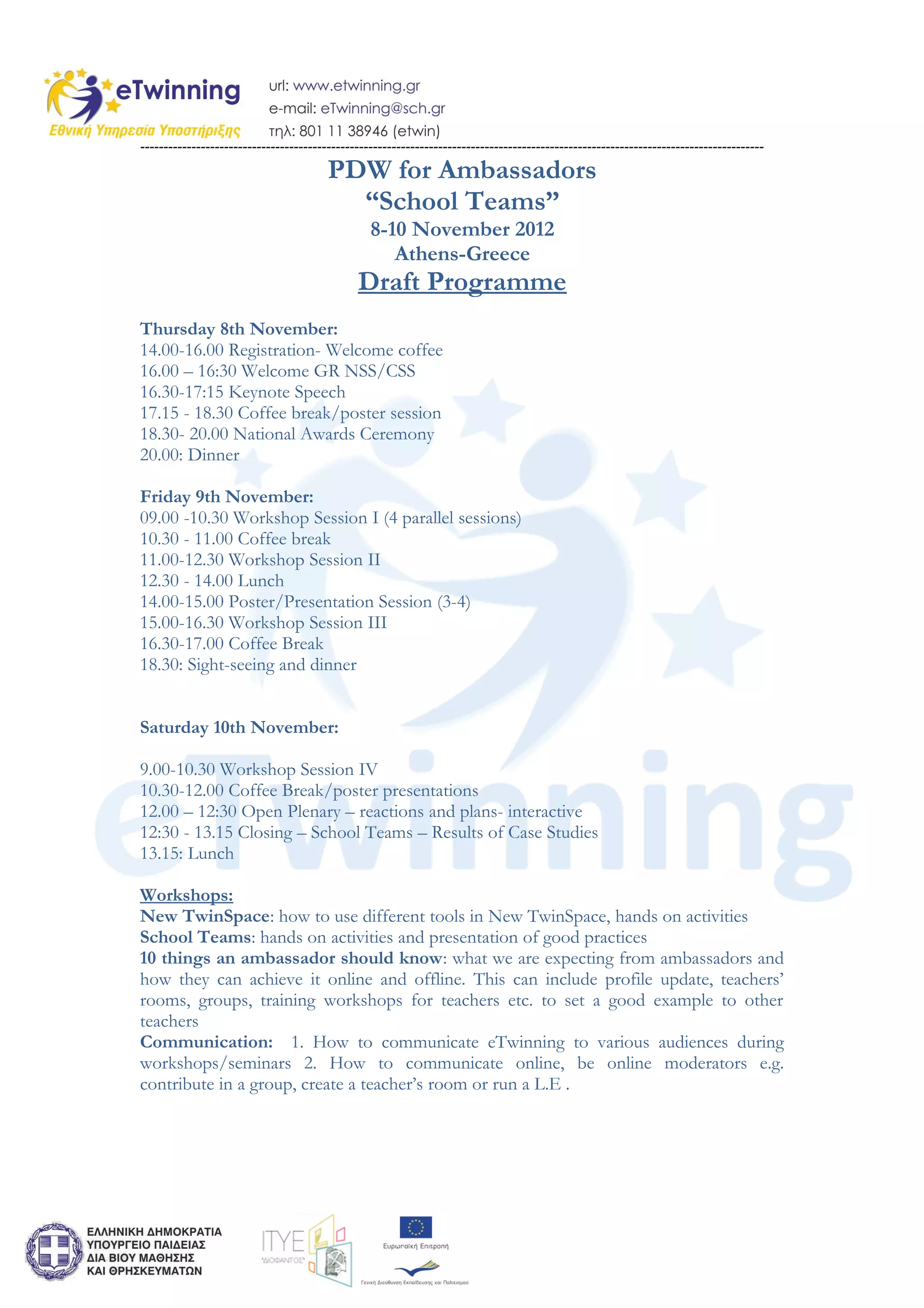 Draft Programme | PDF