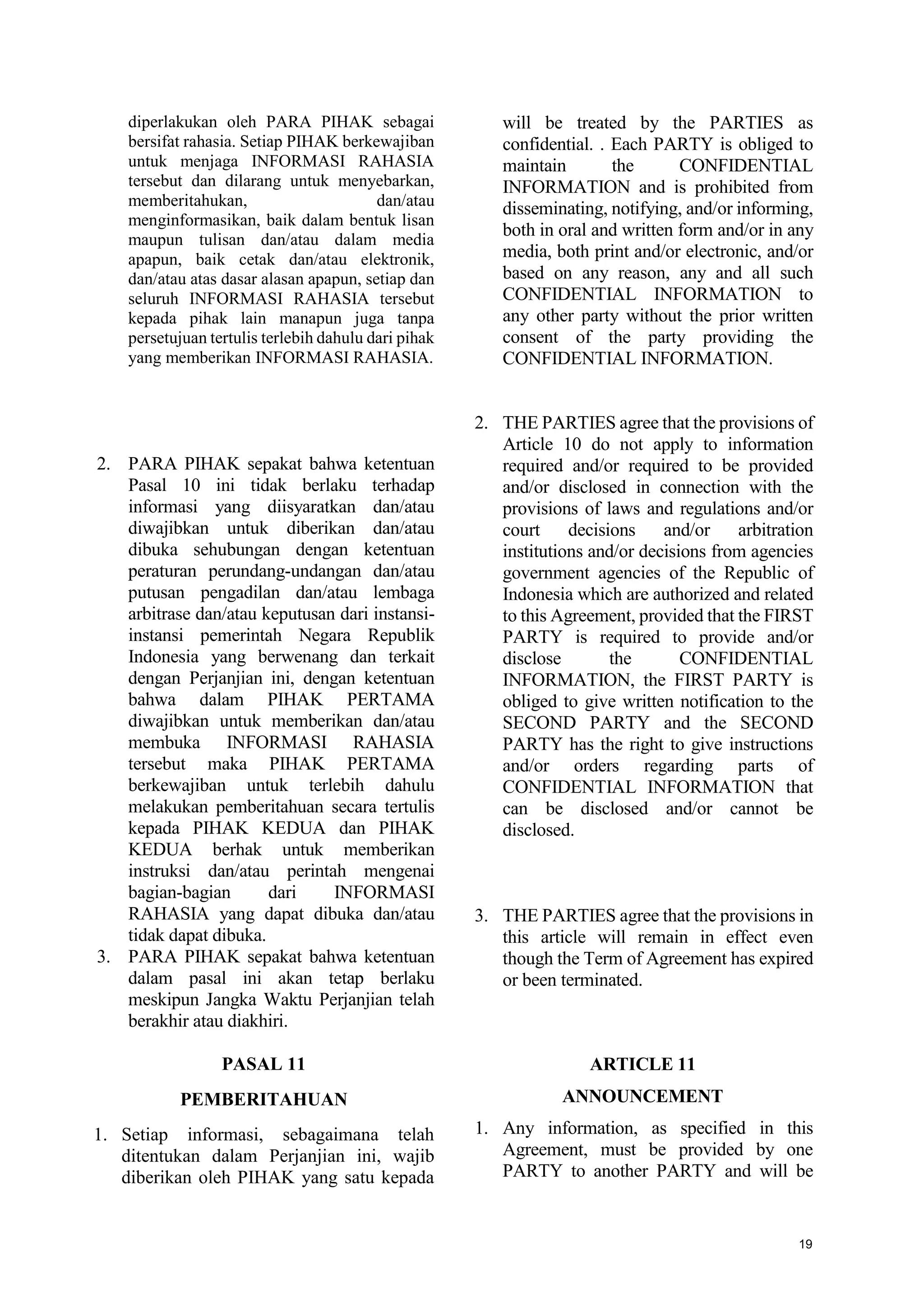 TEMPLATE PERJANJIAN KERJASAMA PENGEMBANGAN TEKNOLOGI DAN LAYANAN ...