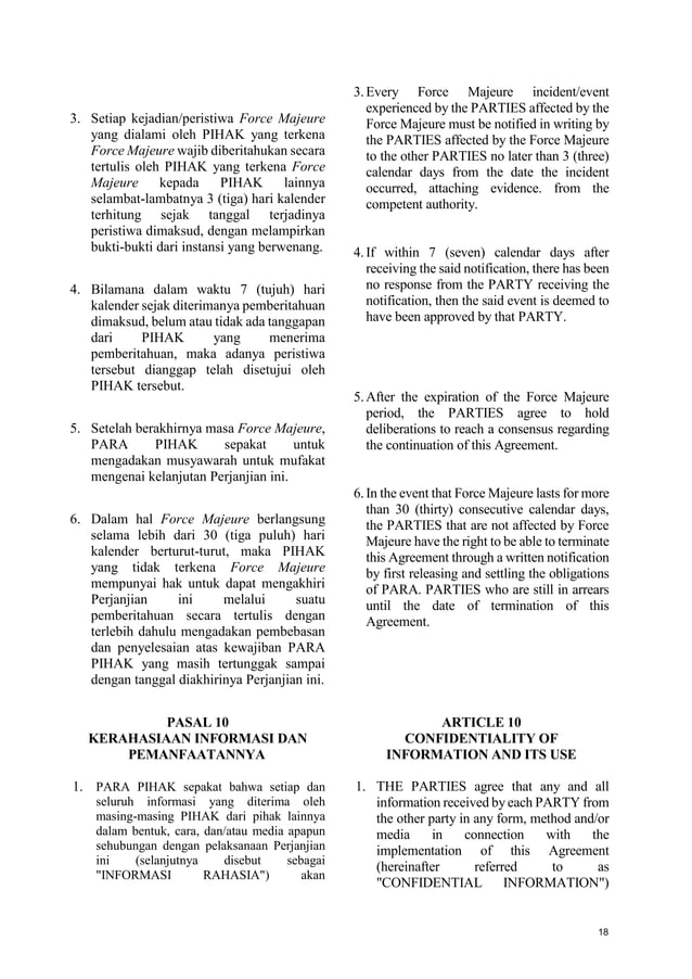 TEMPLATE PERJANJIAN KERJASAMA PENGEMBANGAN TEKNOLOGI DAN LAYANAN ...