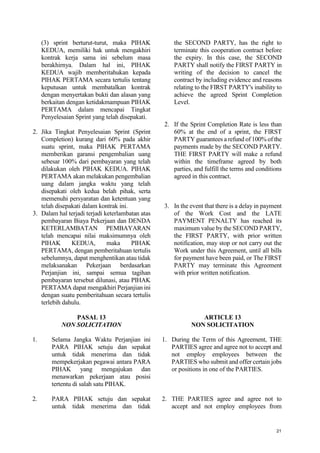 TEMPLATE PERJANJIAN KERJASAMA PENGEMBANGAN TEKNOLOGI DAN LAYANAN ...