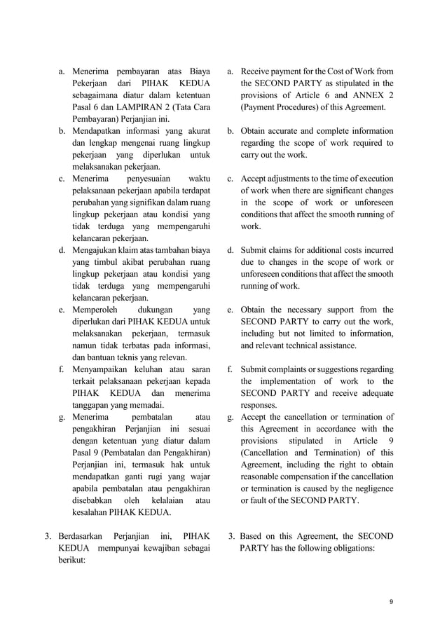 TEMPLATE PERJANJIAN KERJASAMA PENGEMBANGAN TEKNOLOGI DAN LAYANAN ...