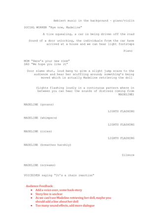 Draft radio script+audience feedback | DOCX