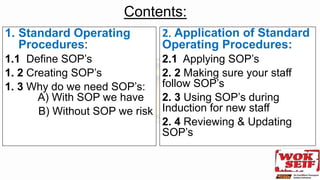 Training on Standard Operating Procedures | PPTX