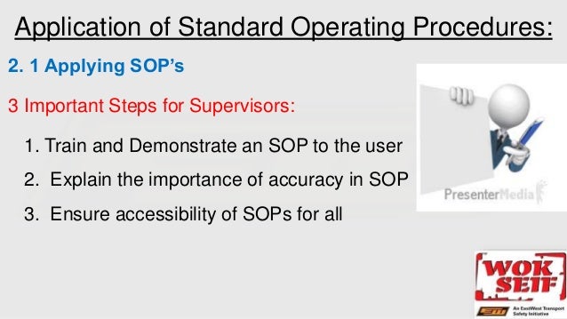 Training on Standard Operating Procedures
