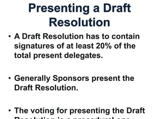 MUN- Draft Resolution Basics | PPT