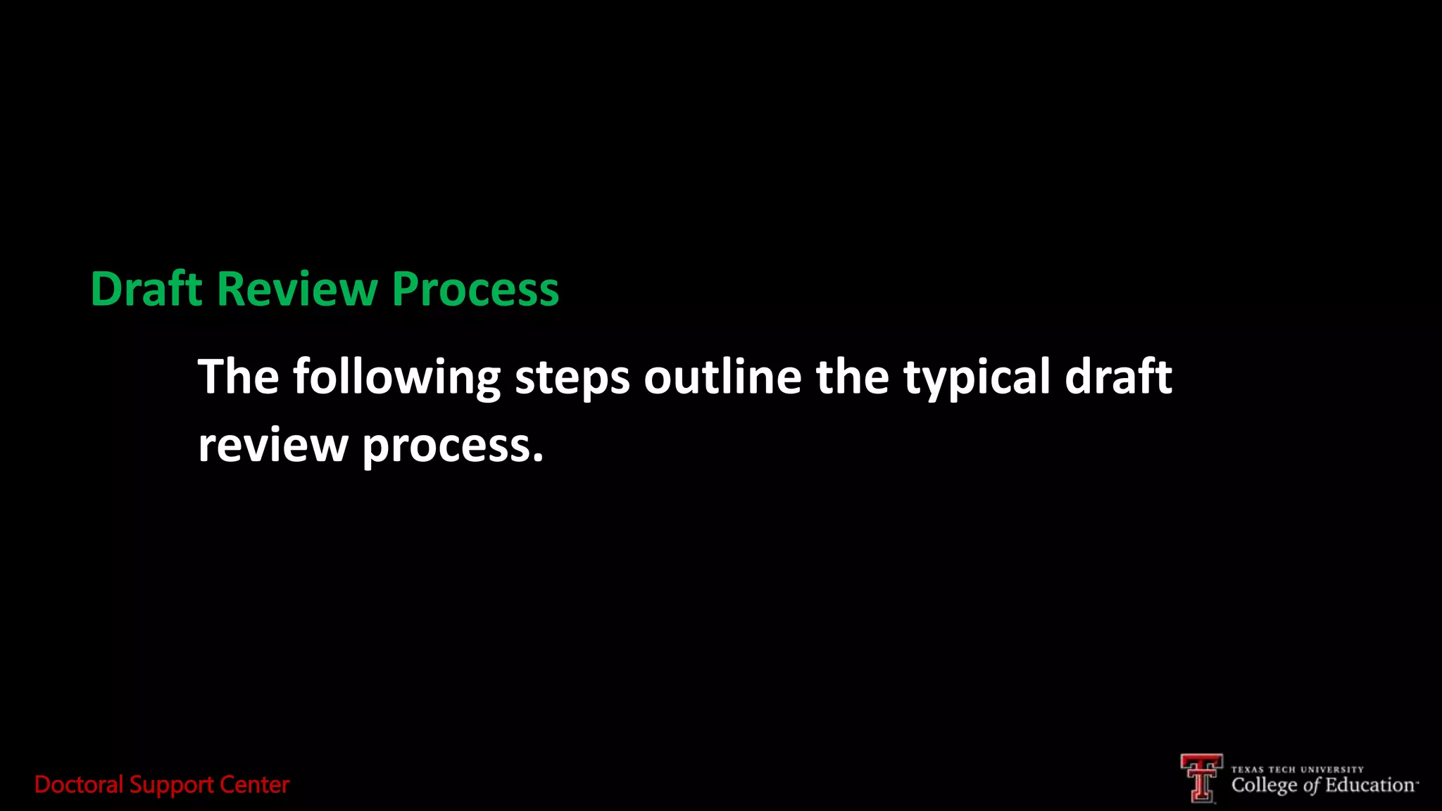 Draft review process | PPTX