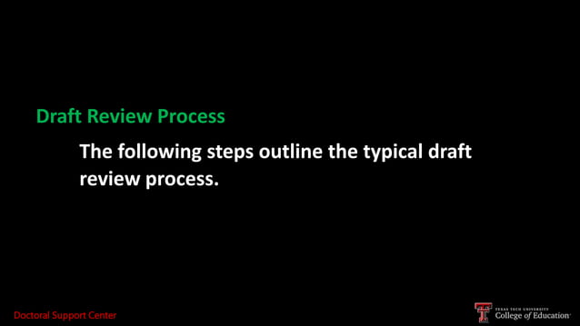 Draft review process | PPTX
