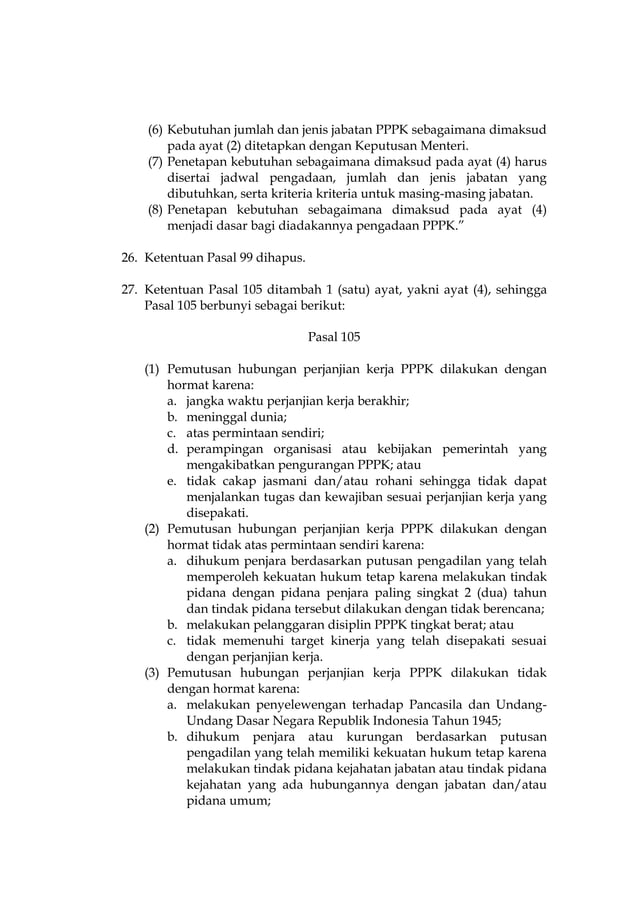 Draft Revisi UU ASN No 5 tahun 2014 | PDF Draft Revisi UU ASN No 5 tahun 2014 | PDF