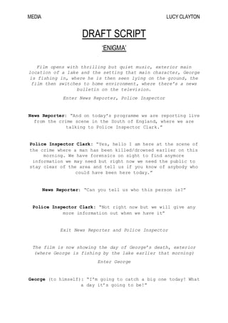 Draft script film 1 final | DOCX